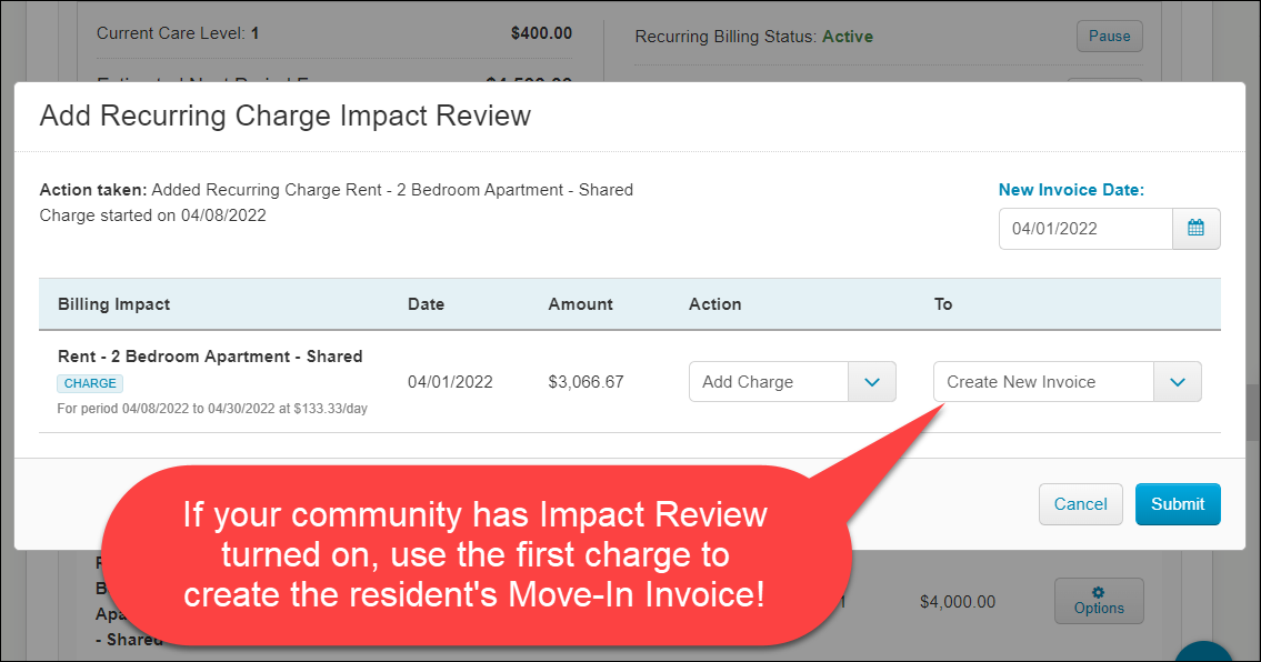 What are recurring charges and how do they work